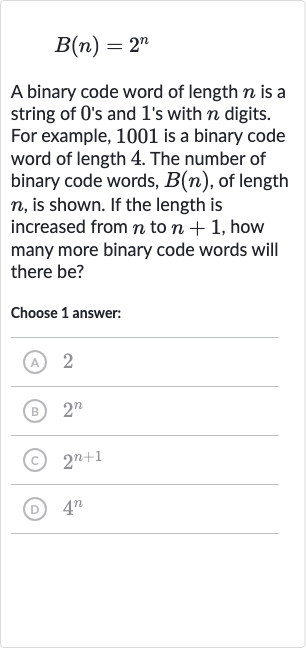 Solved Bn2n A Binary Code Word Of Length N Is A String Of 0